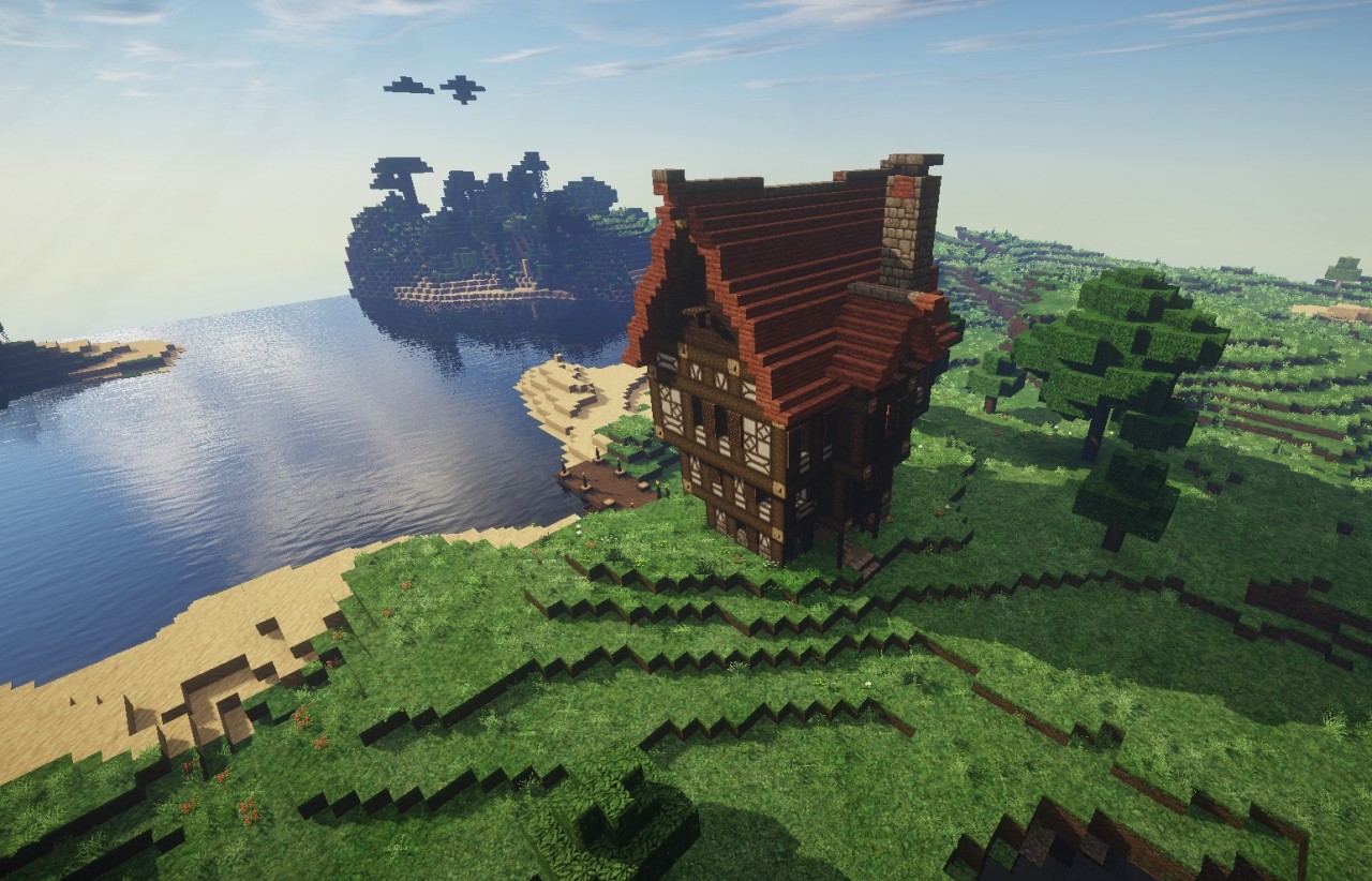 Medieval house on the shore Minecraft Map