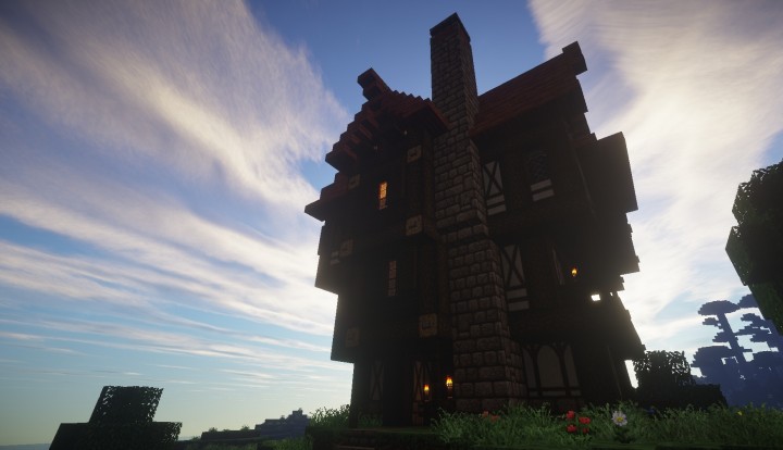 Medieval house on the shore Minecraft Map