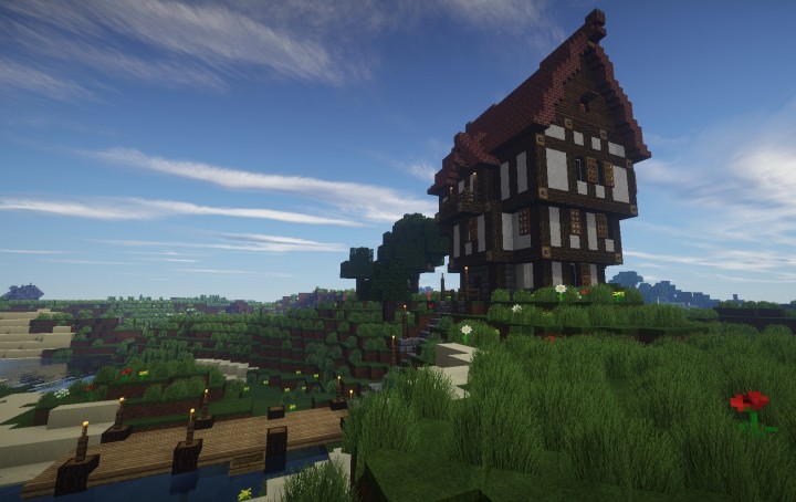 Medieval house on the shore Minecraft Map