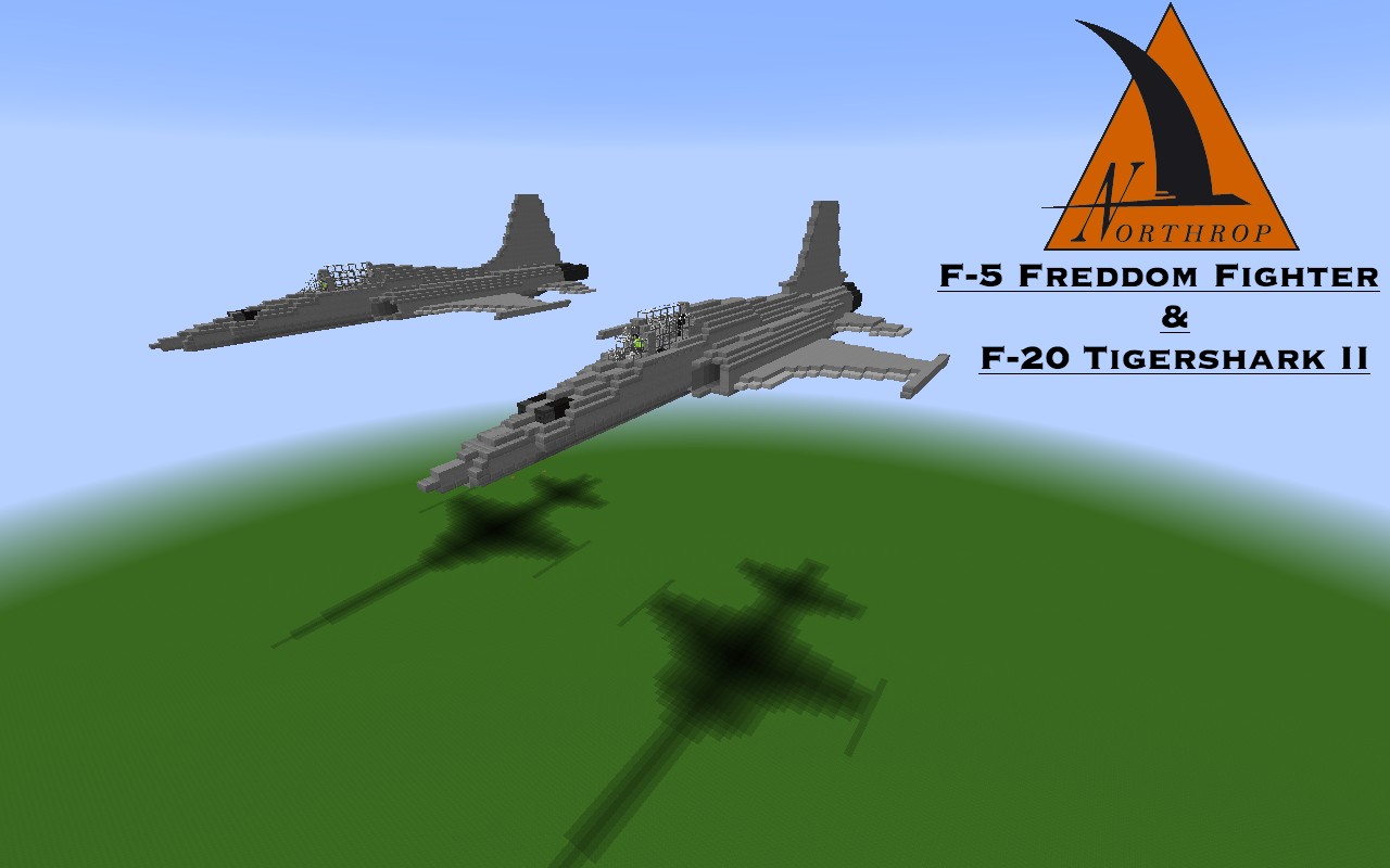 Northrop F-5E Freedom Fighter & F-20 Tigershark II [5:1] Minecraft Map