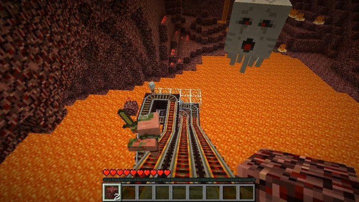 Two-way Nether Rollercoaster Ride Minecraft Project
