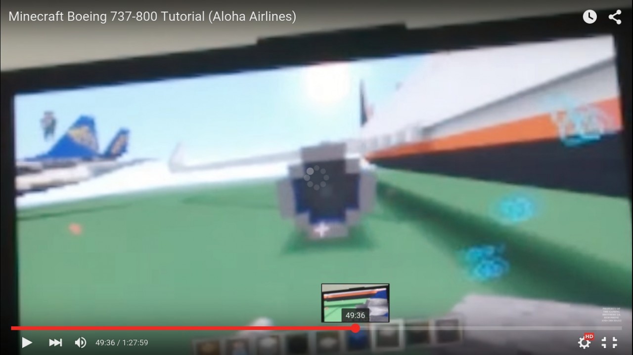 Boeing 737-800 Tutorial (Aloha Airlines) Minecraft Map