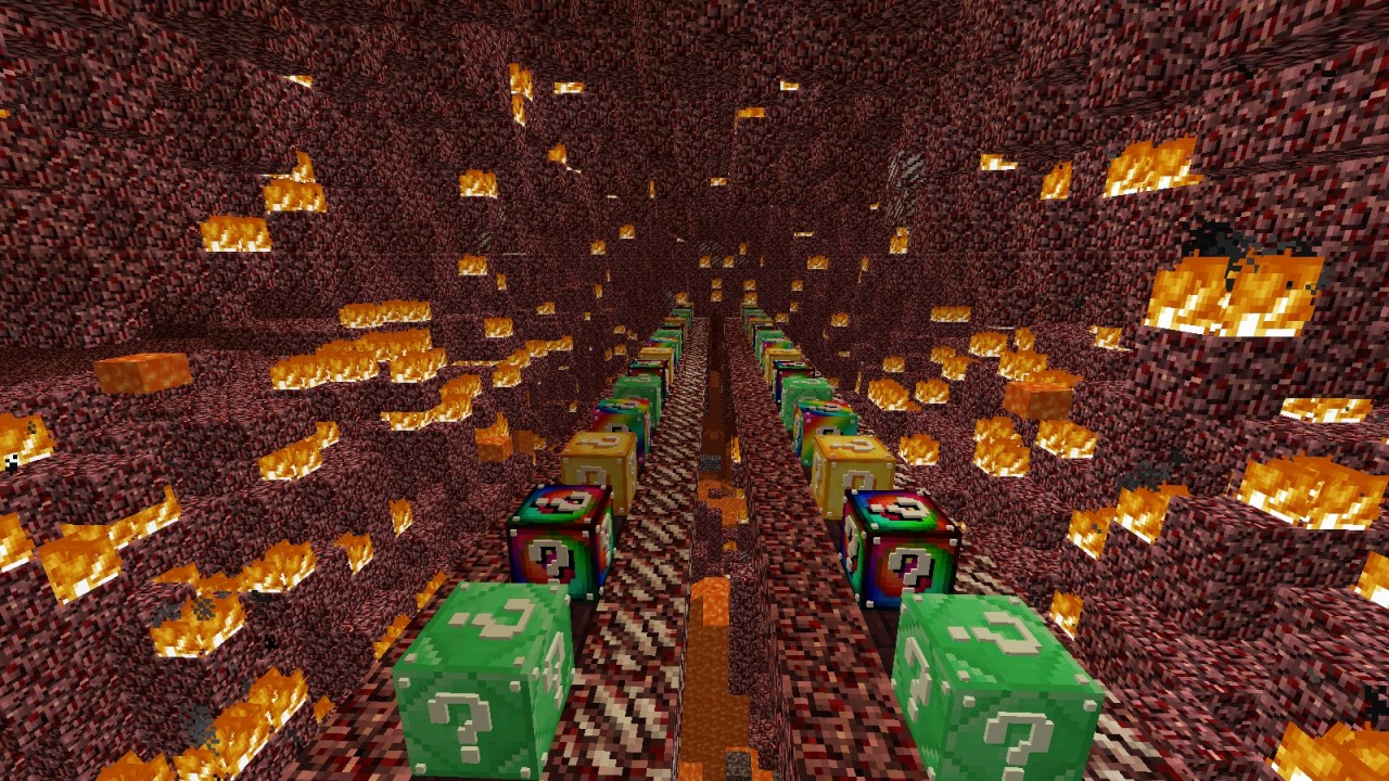 Nether Lucky Block Race Minecraft Map