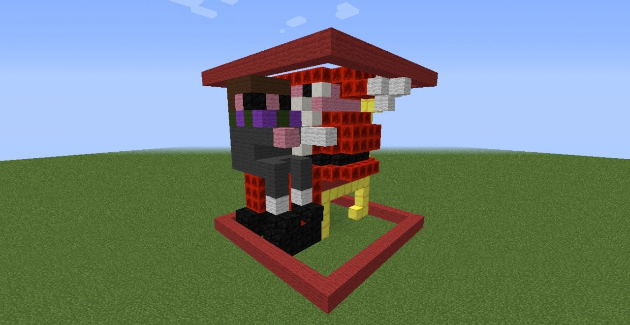 Mini Toby on Santa's knee. Advent2015 Minecraft Map