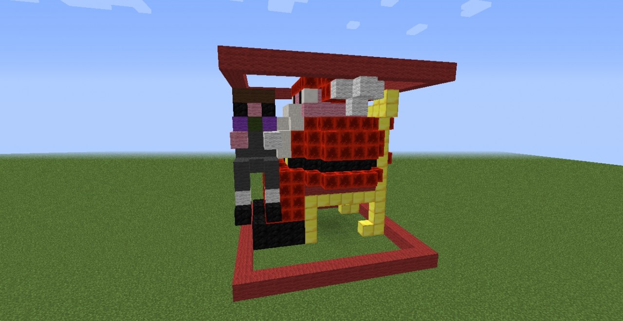 Mini Toby on Santa's knee. Advent2015 Minecraft Map