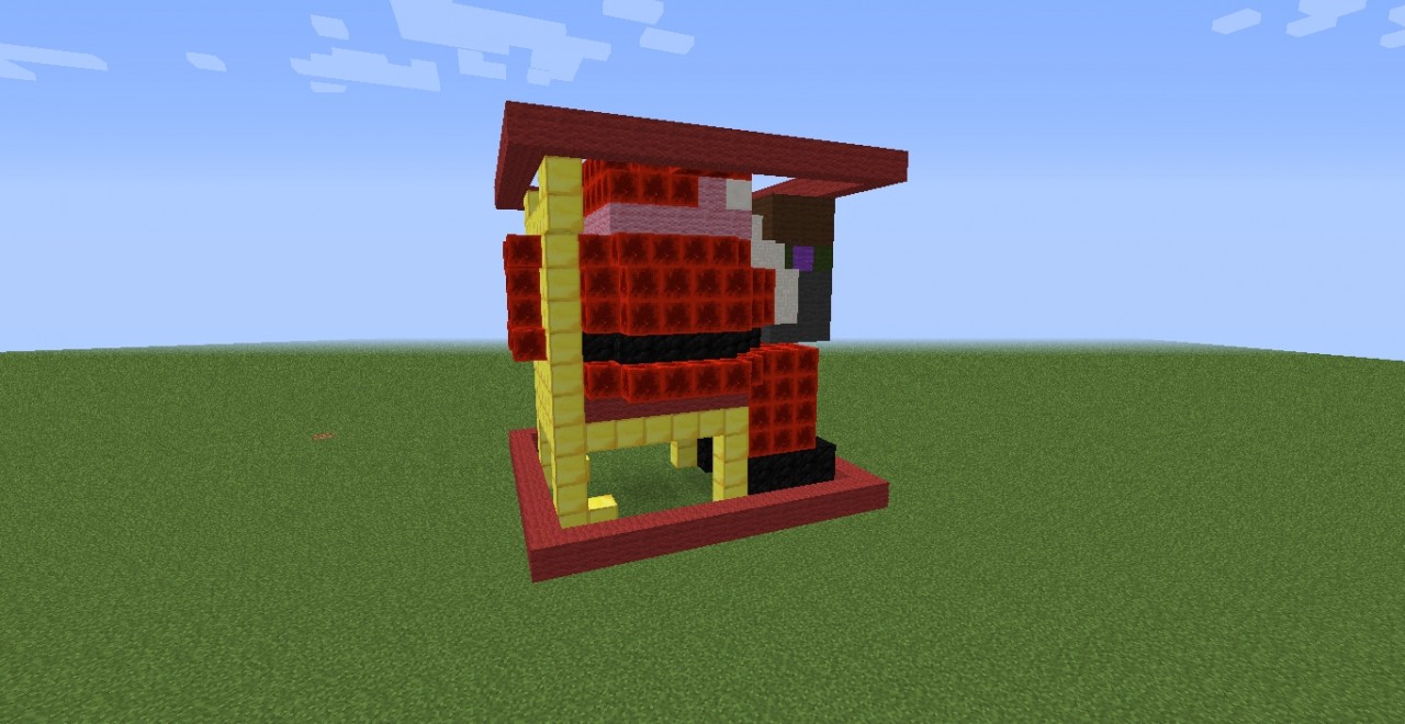 Mini Toby on Santa's knee. Advent2015 Minecraft Map