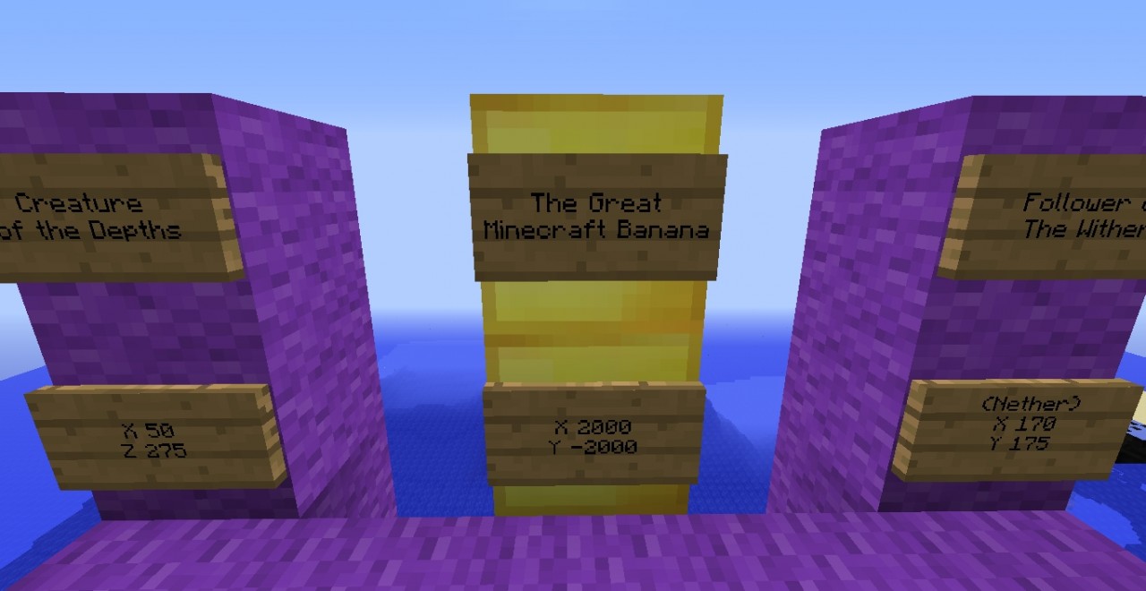 The Quest For The Banana! Minecraft Map