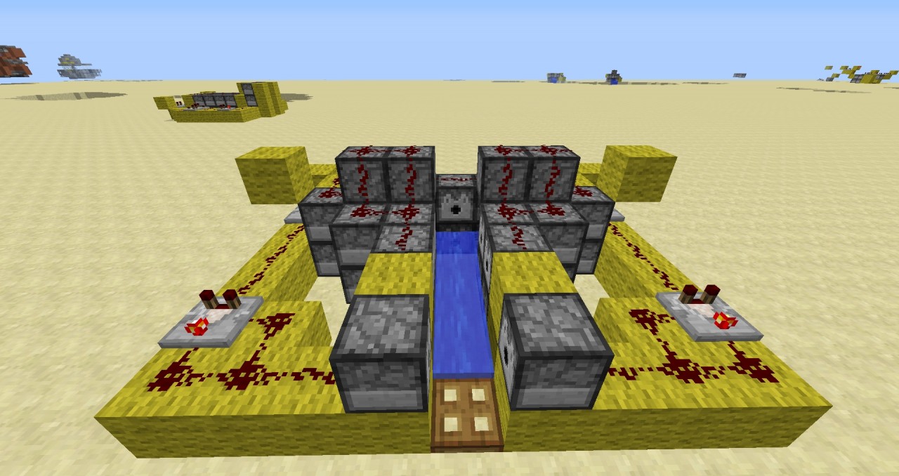 Compact 270 block "T" range scatter cannon Minecraft Map