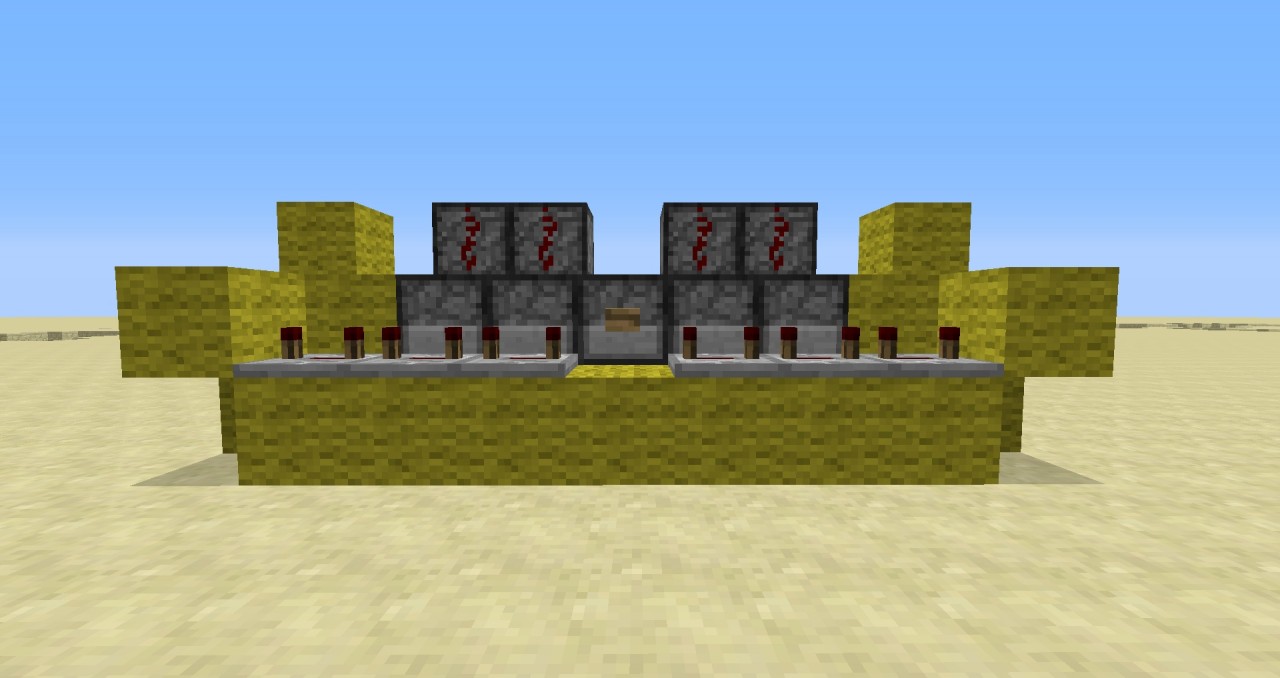Compact 270 block "T" range scatter cannon Minecraft Map