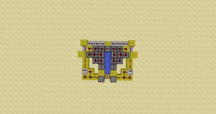 Compact 270 block "T" range scatter cannon Minecraft Map