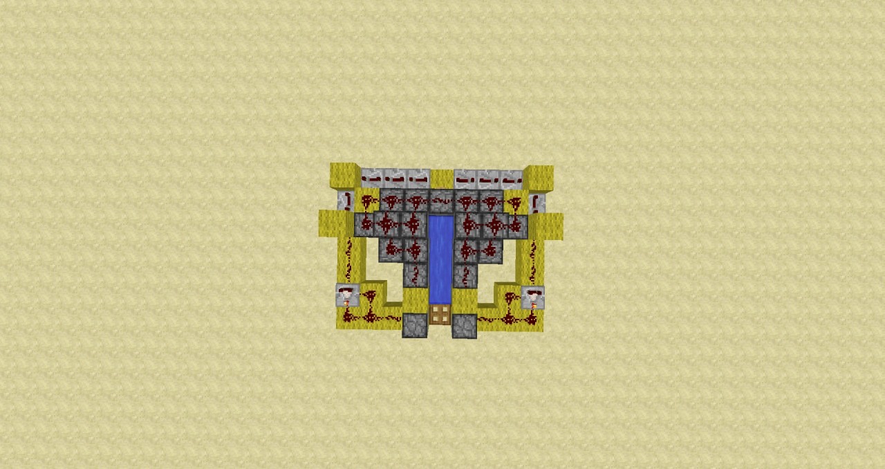 Compact 270 block "T" range scatter cannon Minecraft Map