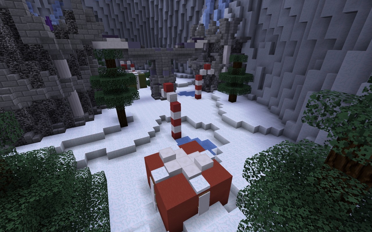 Winter/Christmas Themed Spawn Minecraft Map