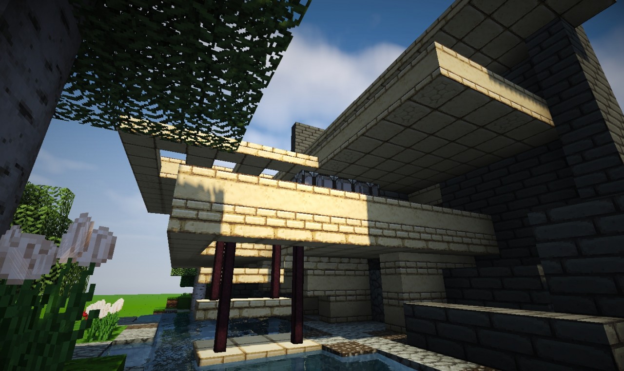 Frank Lloyd Wright: Fallingwater Minecraft Map