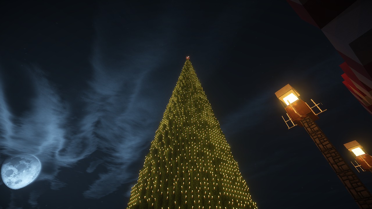 Christmas tree with train Minecraft Map