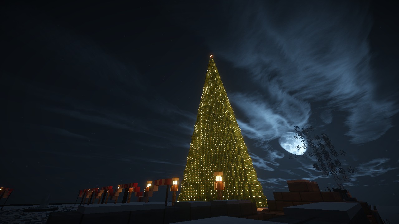 Christmas tree with train Minecraft Map