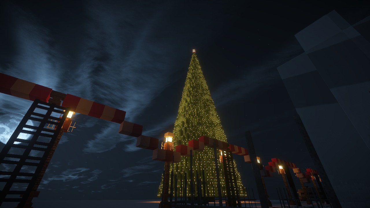 Christmas tree with train Minecraft Map