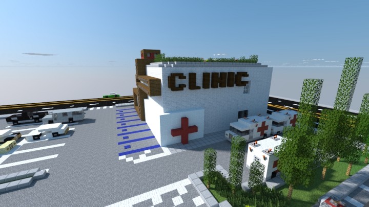 Port Ray Builds | Small Modern Clinic | [WIP] Minecraft Map