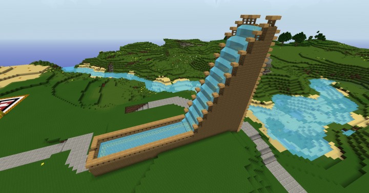 Miniature Water Slide - Ian's World Minecraft Map