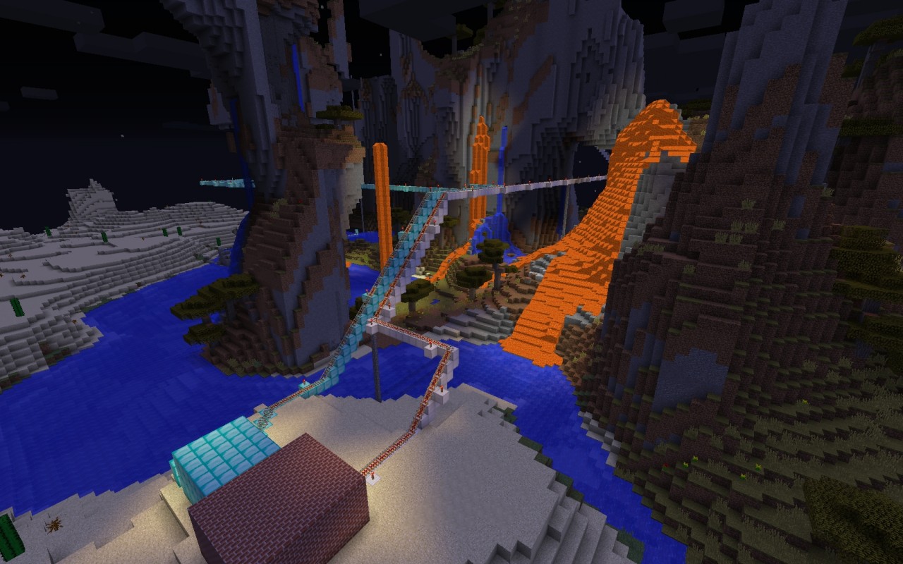 Large Roller Coaster Minecraft Map