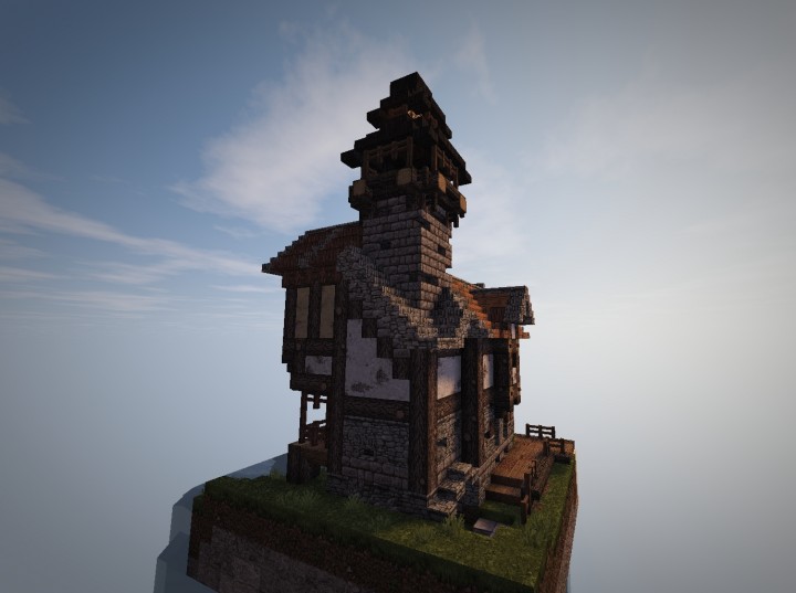 Medieval house with pier Minecraft Map