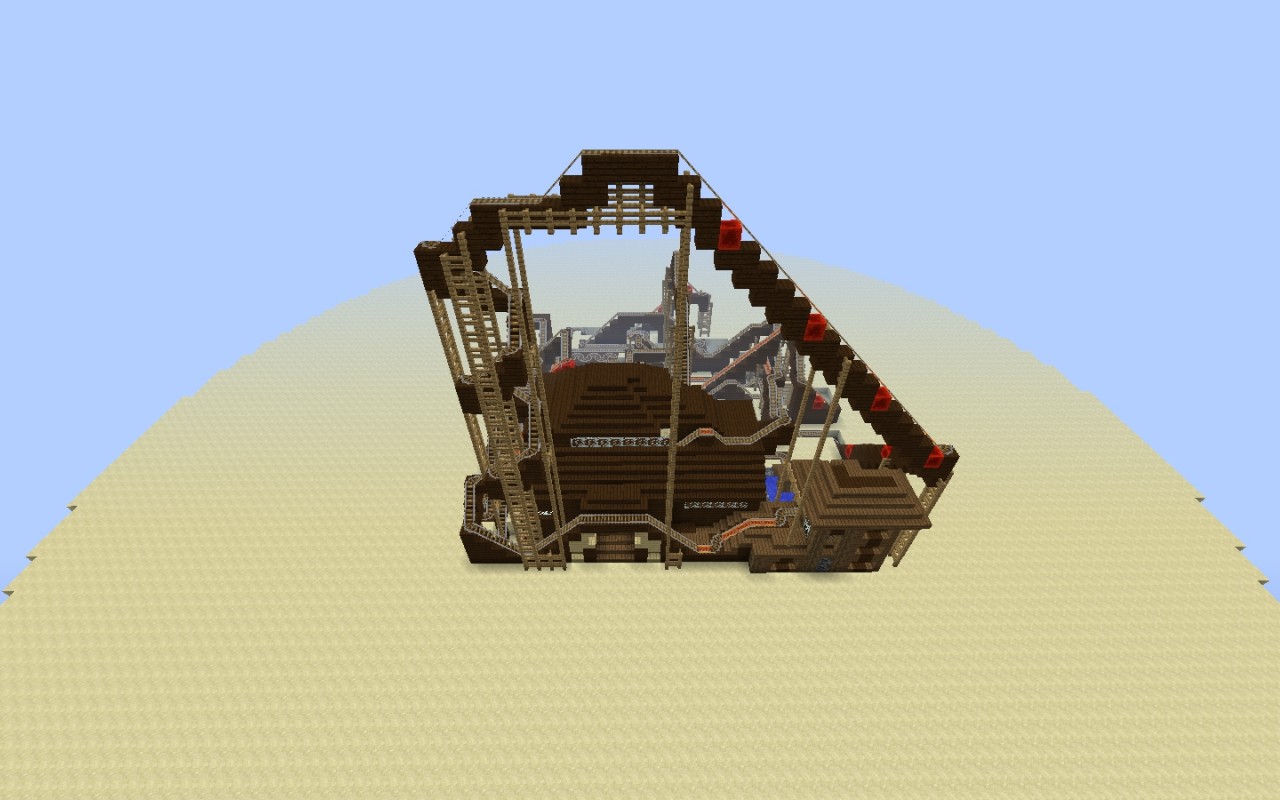 Fully Automated Minecart Coaster Minecraft Map