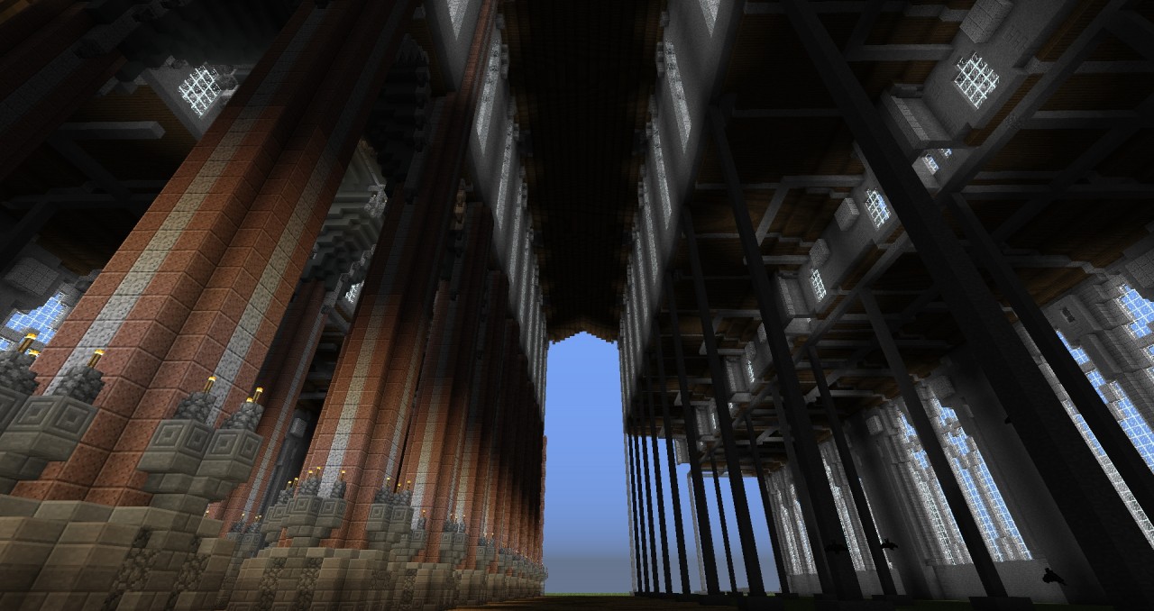 Huge 5 Aisle Cathedral Minecraft Map