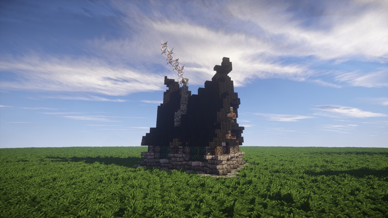 Diagonal medieval house-interior included Minecraft Map