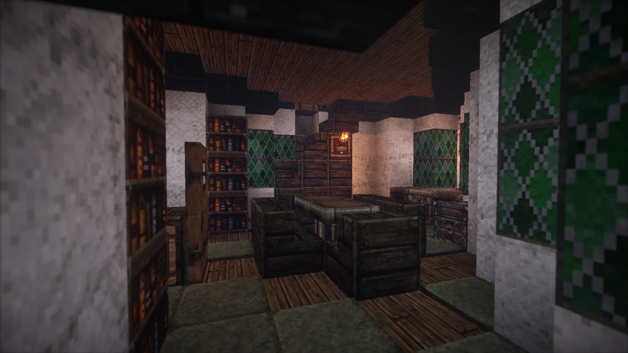 Diagonal medieval house-interior included Minecraft Map