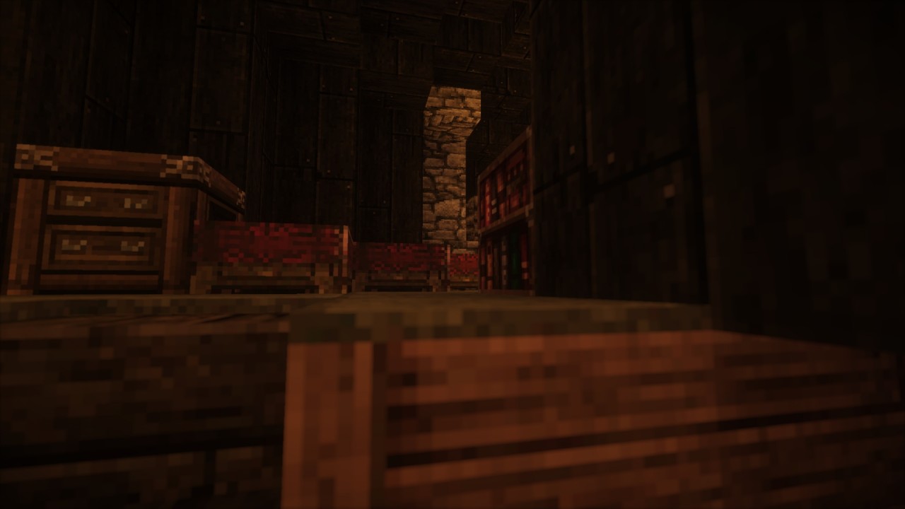 Diagonal medieval house-interior included Minecraft Map