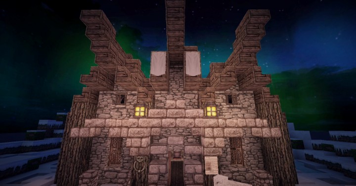 Medieval House build with the conquest texture pack Minecraft Map