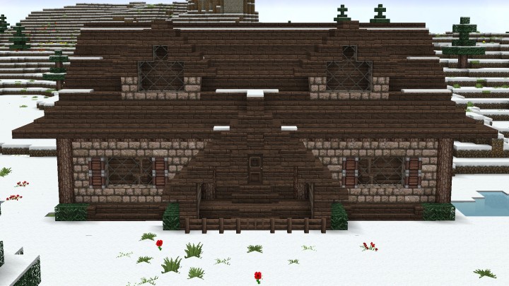 "Eternal Winter"- Wooden Lodge / Medieval House Minecraft Map
