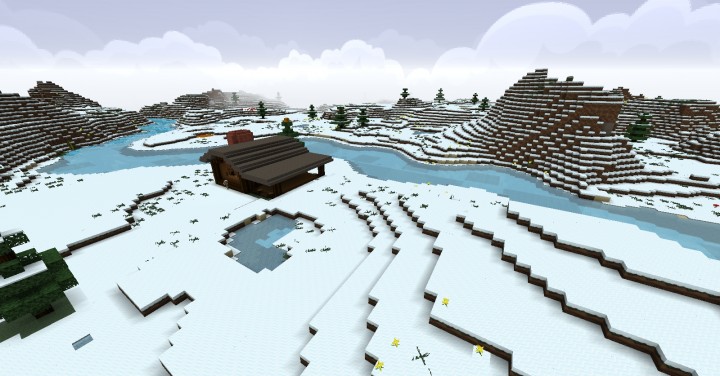 A Little House In The Snow Minecraft Map