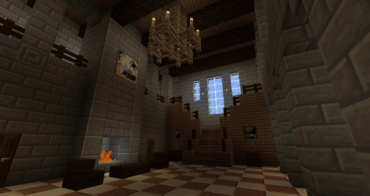 Manor with refined main hall Minecraft Map