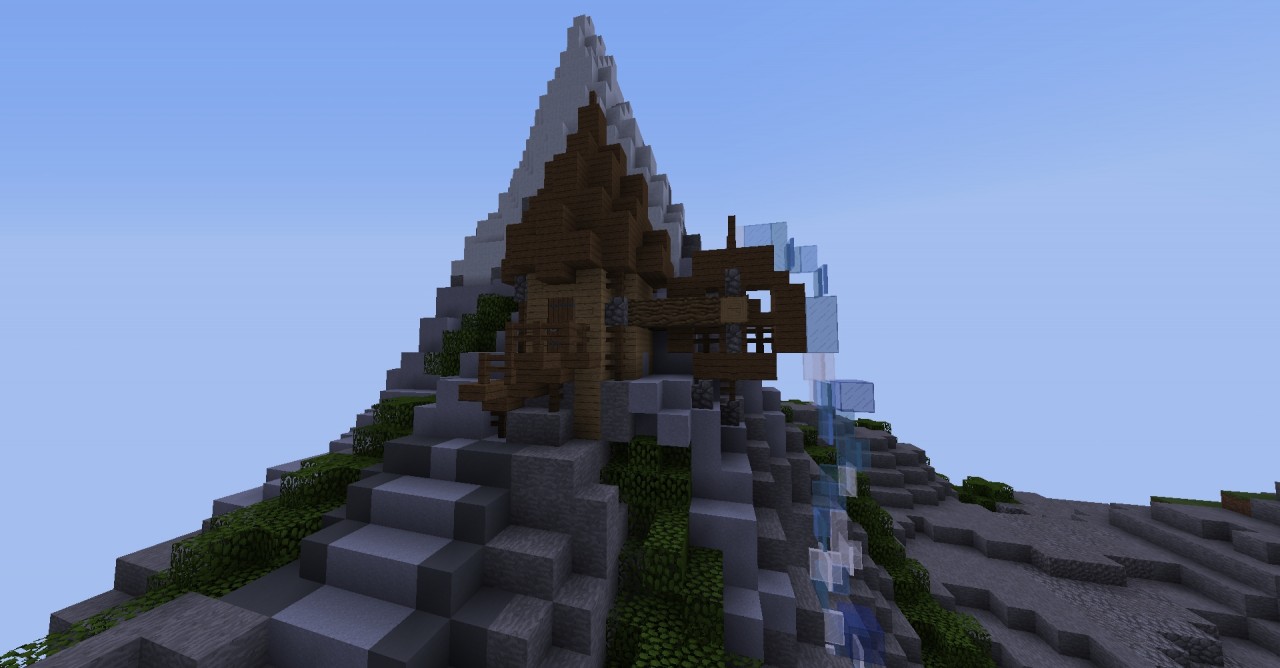 Cute water mill // Mountain Minecraft Map