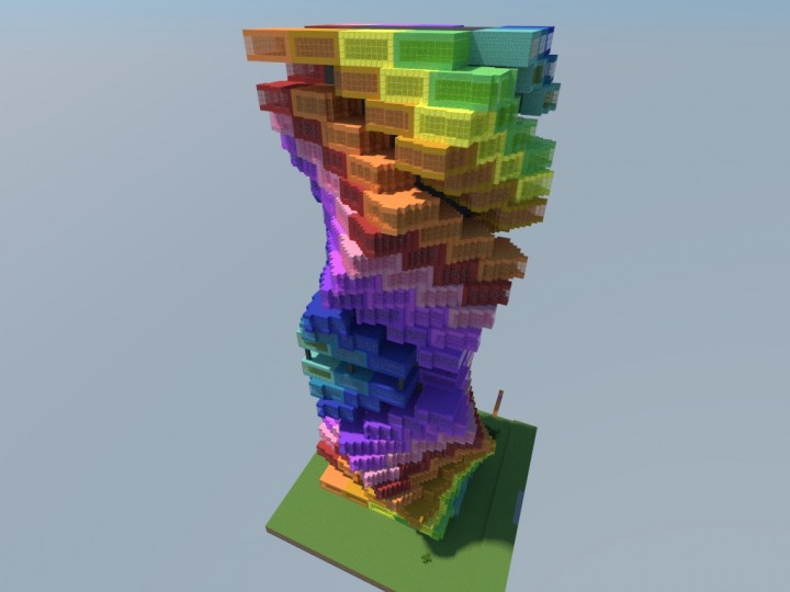 Office building #6, Rainbow spiral Minecraft Map