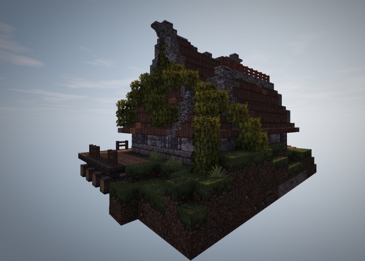 Medieval house "Shop" with pier Minecraft Map