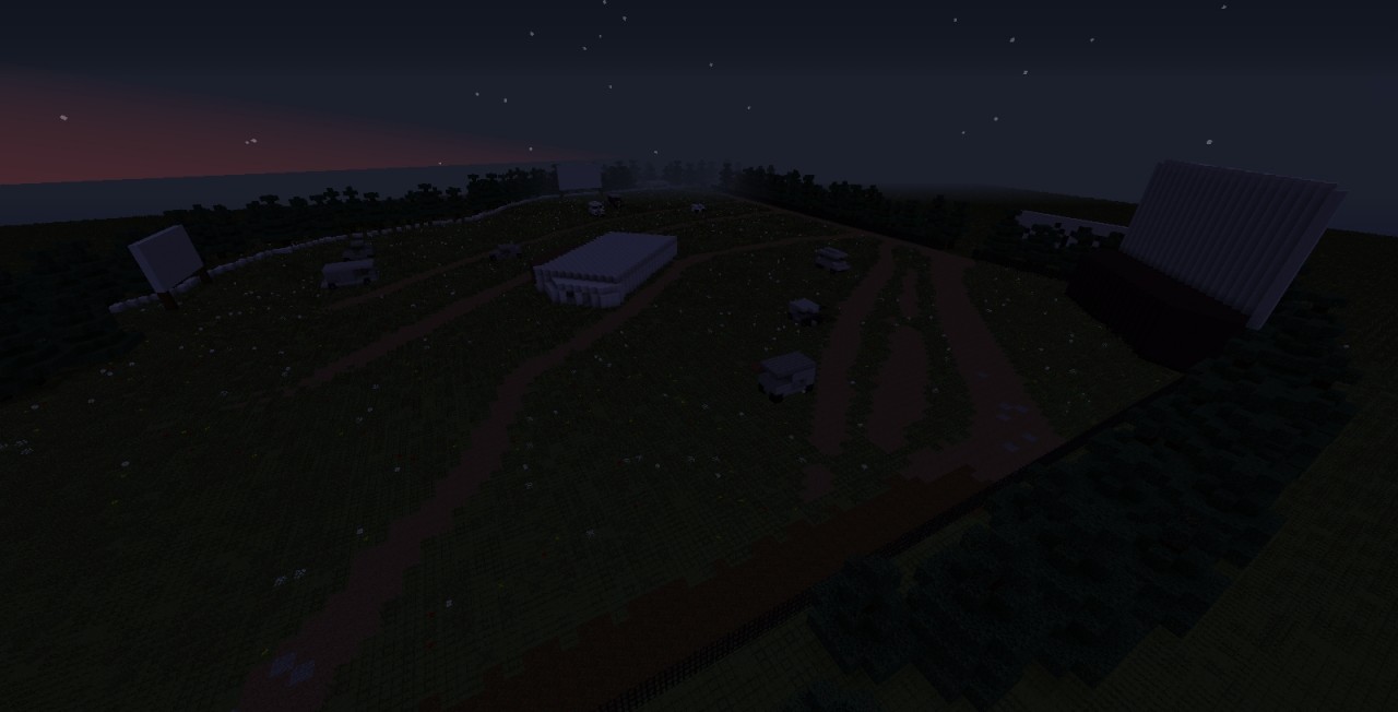 recreation of a drive in Minecraft Map