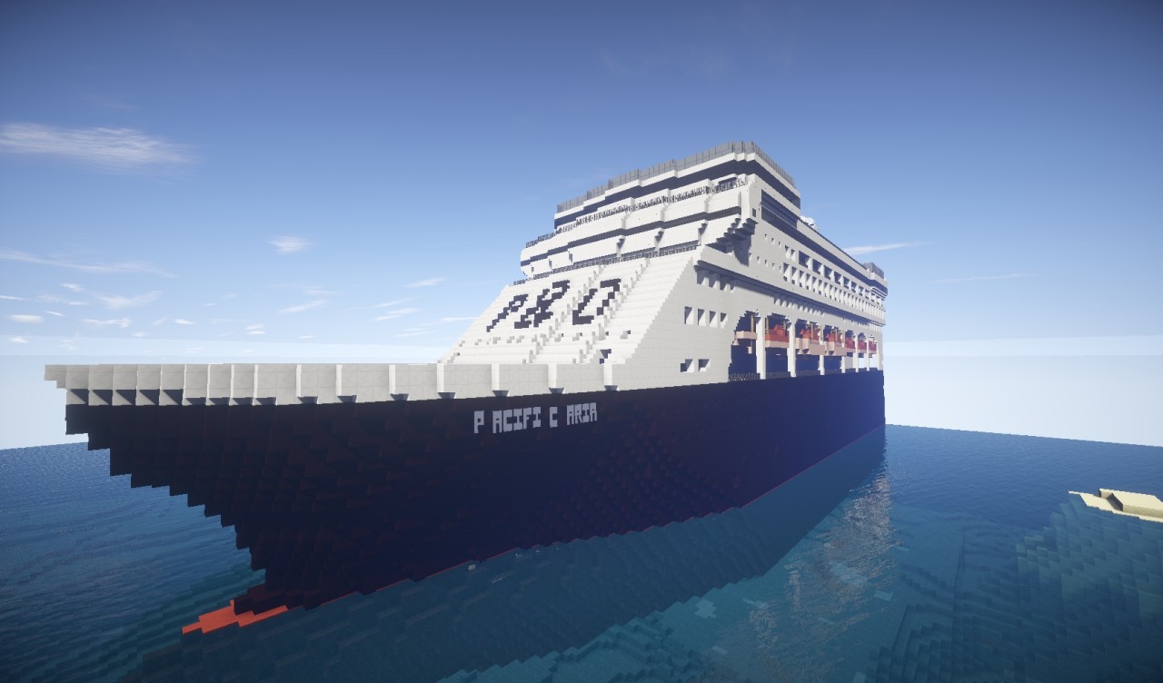 P&O Pacific Aria Cruise Ship Minecraft Map