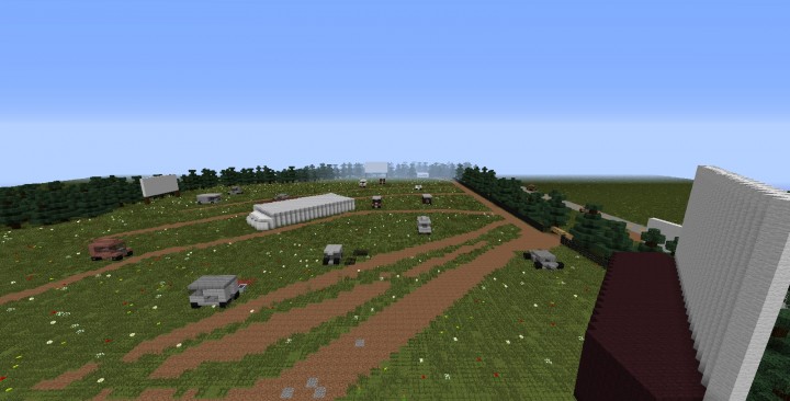 recreation of a drive in Minecraft Map