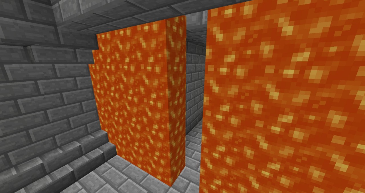 Incredibles Lava Wall In Minecraft [Flush in wall] Minecraft Map