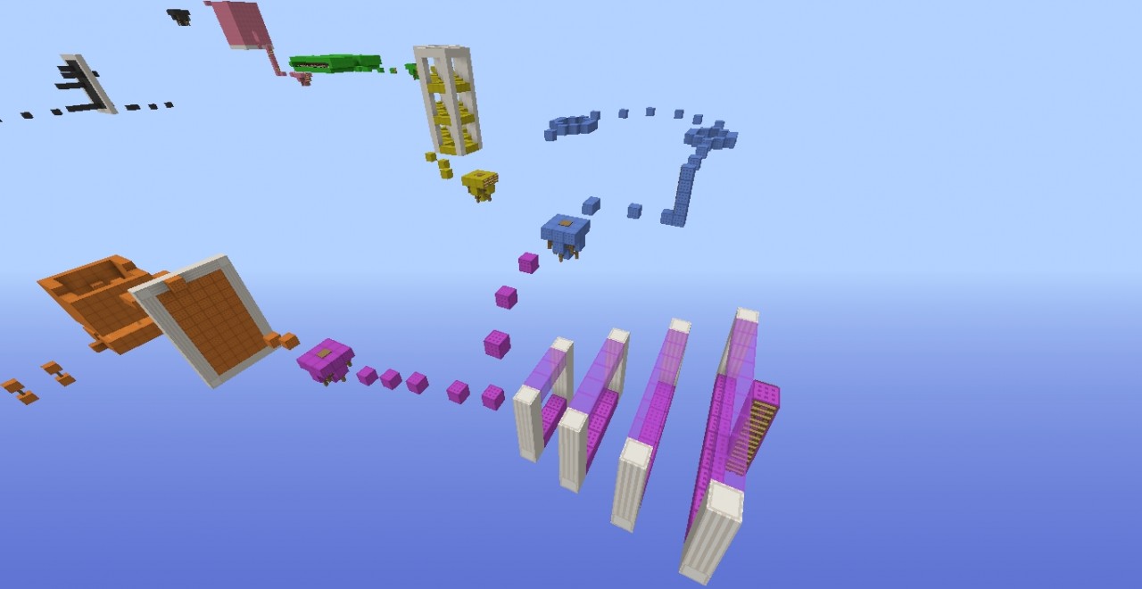 Coloured Wool Parkour Map Minecraft Map