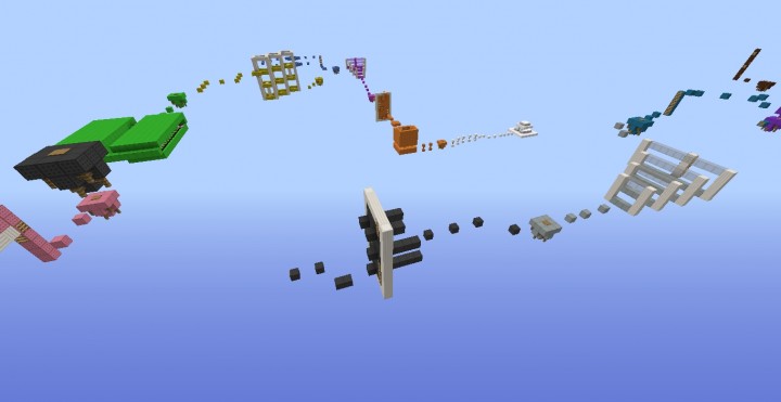 Coloured Wool Parkour Map Minecraft Map