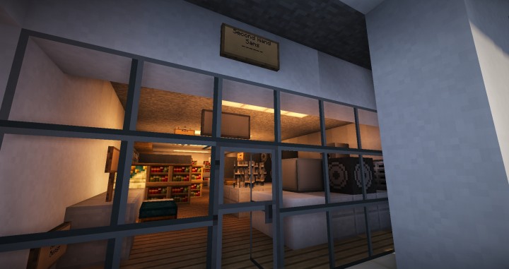 Dawson Strip Mall Shop Interiors Minecraft Map