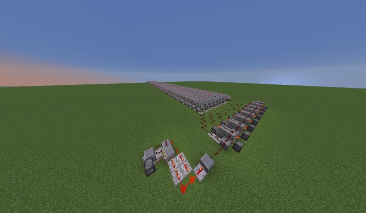 8-Bit Binary Counter and Decoder Minecraft Map