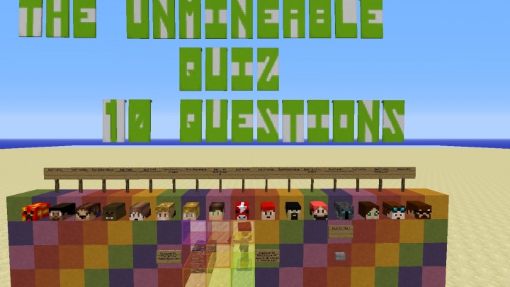 The Unmineable Quiz! (The Impossible Quiz in Minecraft) Minecraft Map