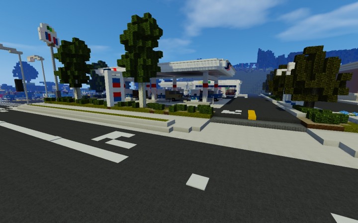 Husky Gas Station [Realistic build Series] / ECS Minecraft Map