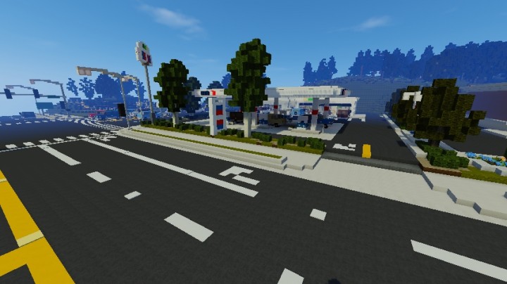 Husky Gas Station [Realistic build Series] / ECS Minecraft Map