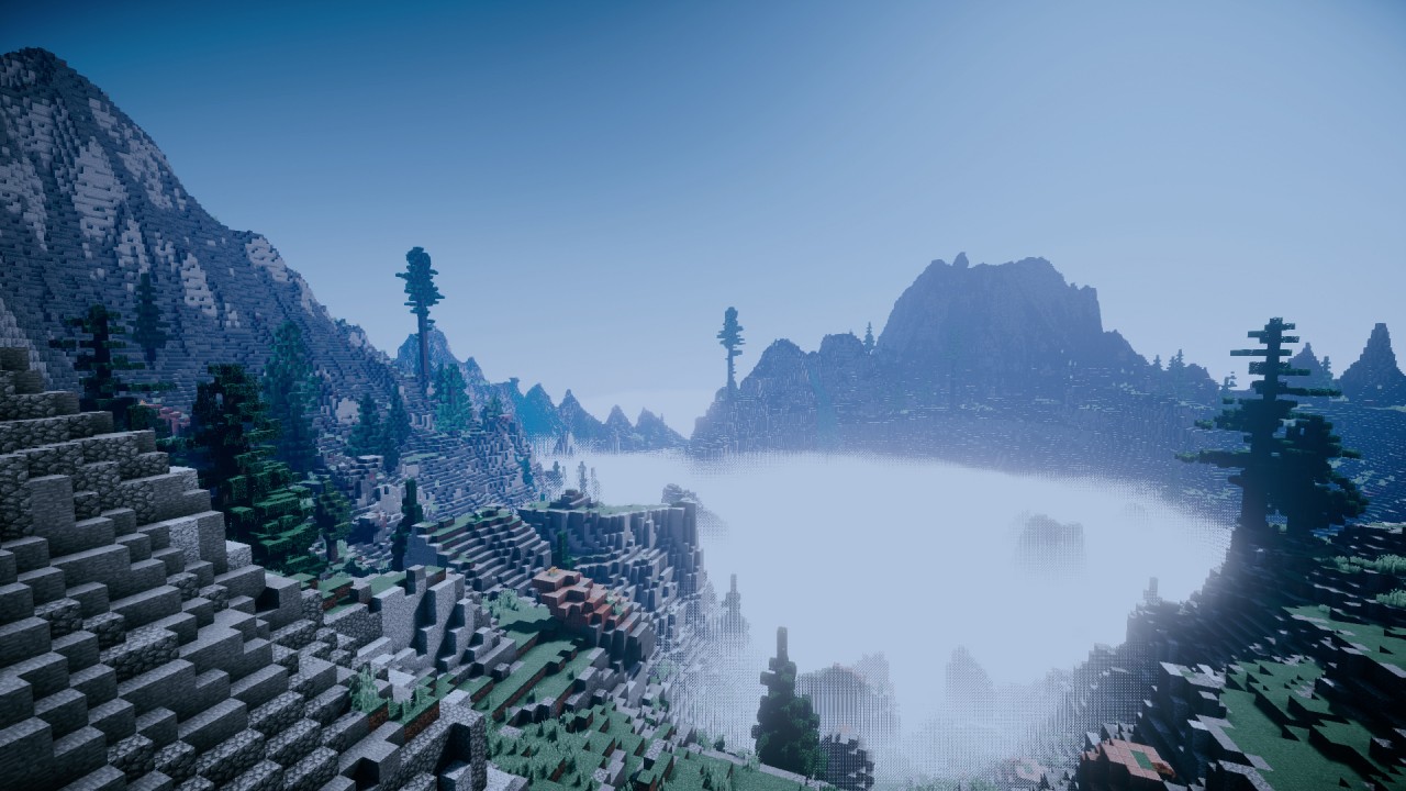 Cloudy Heights - 2k x 2k Custom Terrain Minecraft Map