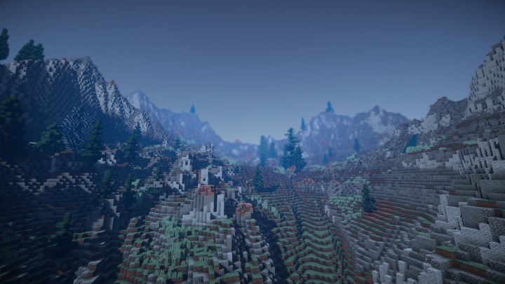Cloudy Heights - 2k x 2k Custom Terrain Minecraft Map