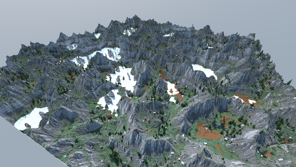 Cloudy Heights - 2k x 2k Custom Terrain Minecraft Map